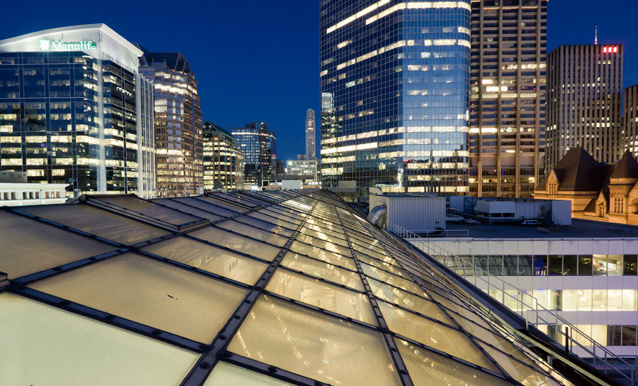 Photo Of The Day: Standing On Top Of The Eaton Centre | UrbanToronto
