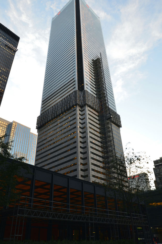 Photo Of The Day: First Canadian Place Re-Cladding Continues Downward ...