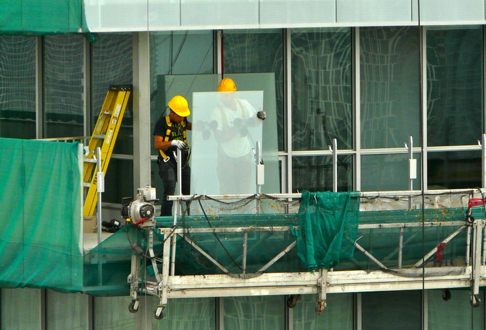 Balcony Glass Re-installation Bringing Festival Tower Back To Finished ...