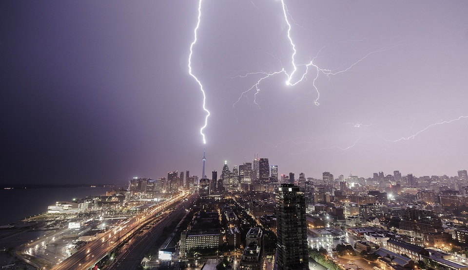 Photo of the Day: Storm Lights Up The City | UrbanToronto