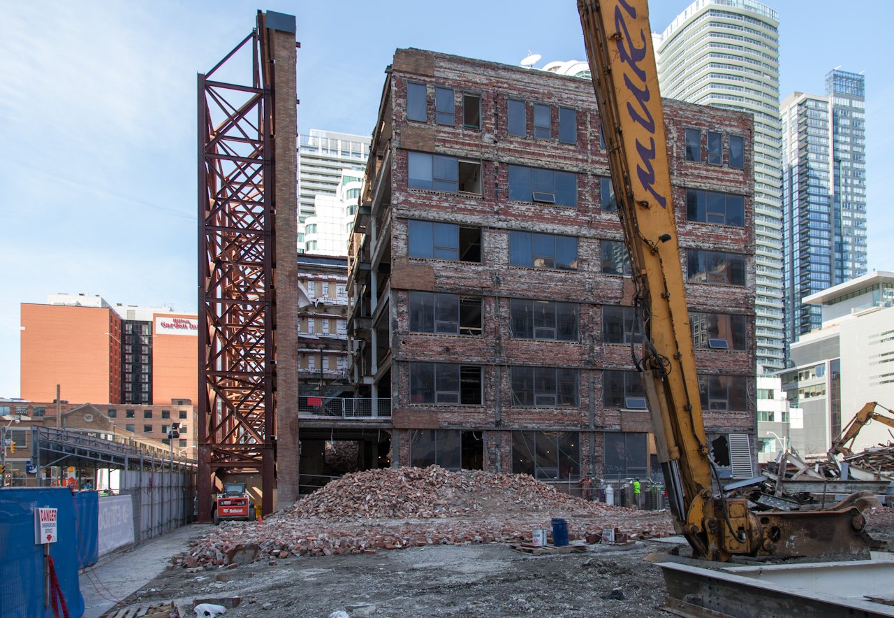 Westinghouse Building Facades Cut from Surrounding Structure | UrbanToronto