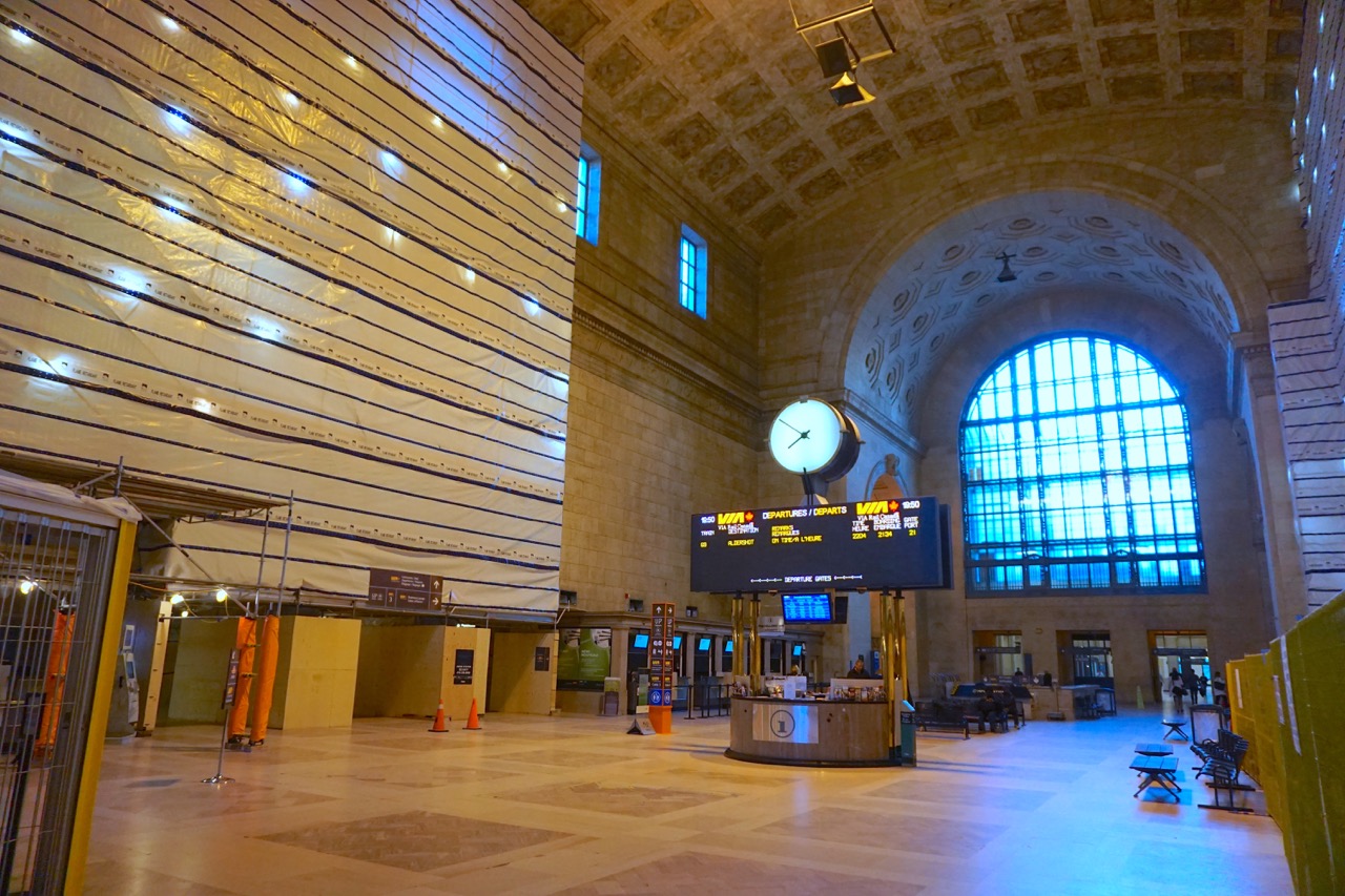 Union Station Construction Progresses with Moat Canopy Pieces ...