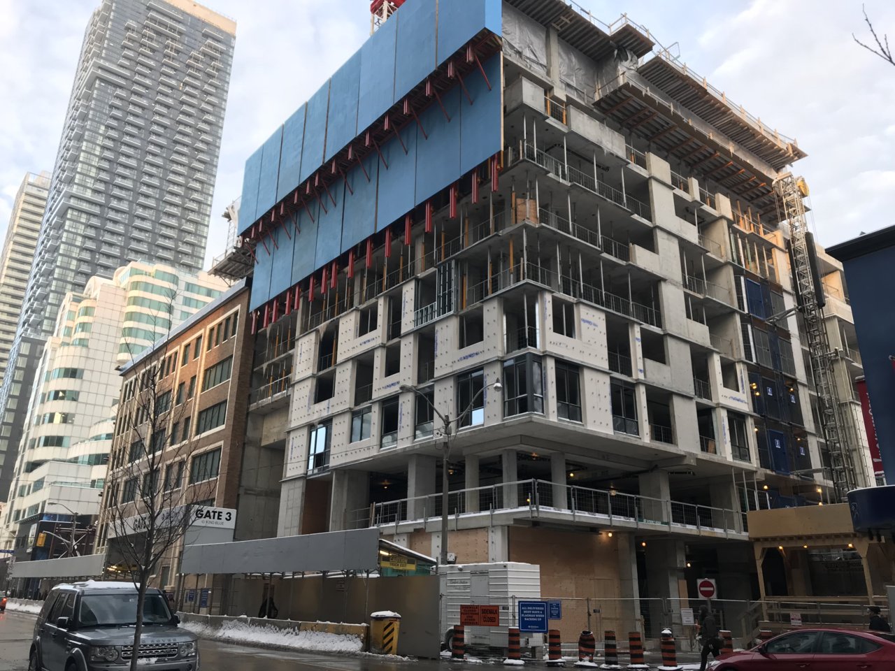 Cladding Begins as Forming Progresses at King Blue Condos | UrbanToronto