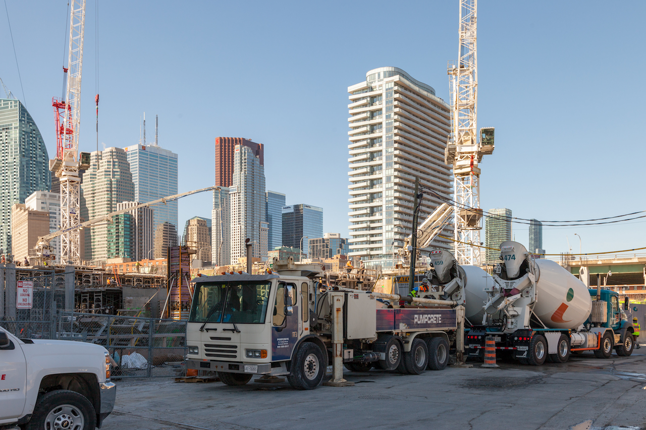 Residential Towers Rise Above Grade at Daniels Waterfront | UrbanToronto