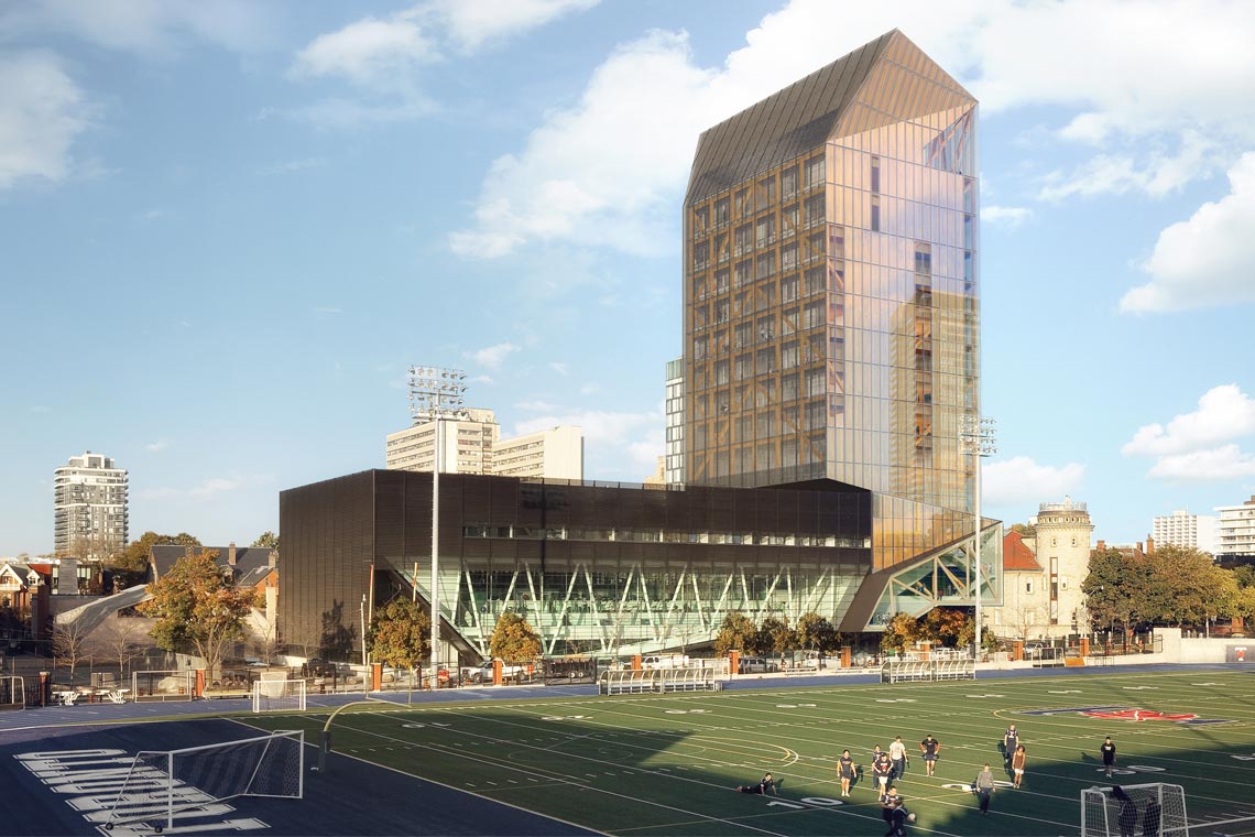 U of T Plans 14-Storey Timber-Frame Tower at Goldring Centre | UrbanToronto