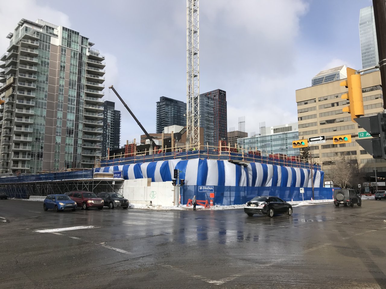 500 Block Pushes Ahead Through a Cold February | SkyriseCalgary