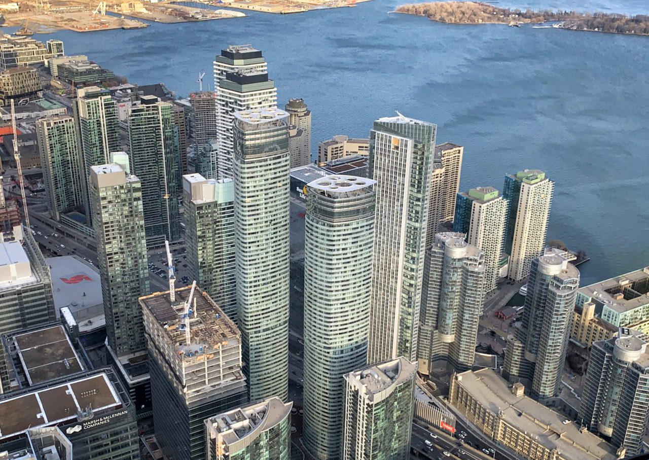 Photo of the Day: Above the South Core | UrbanToronto
