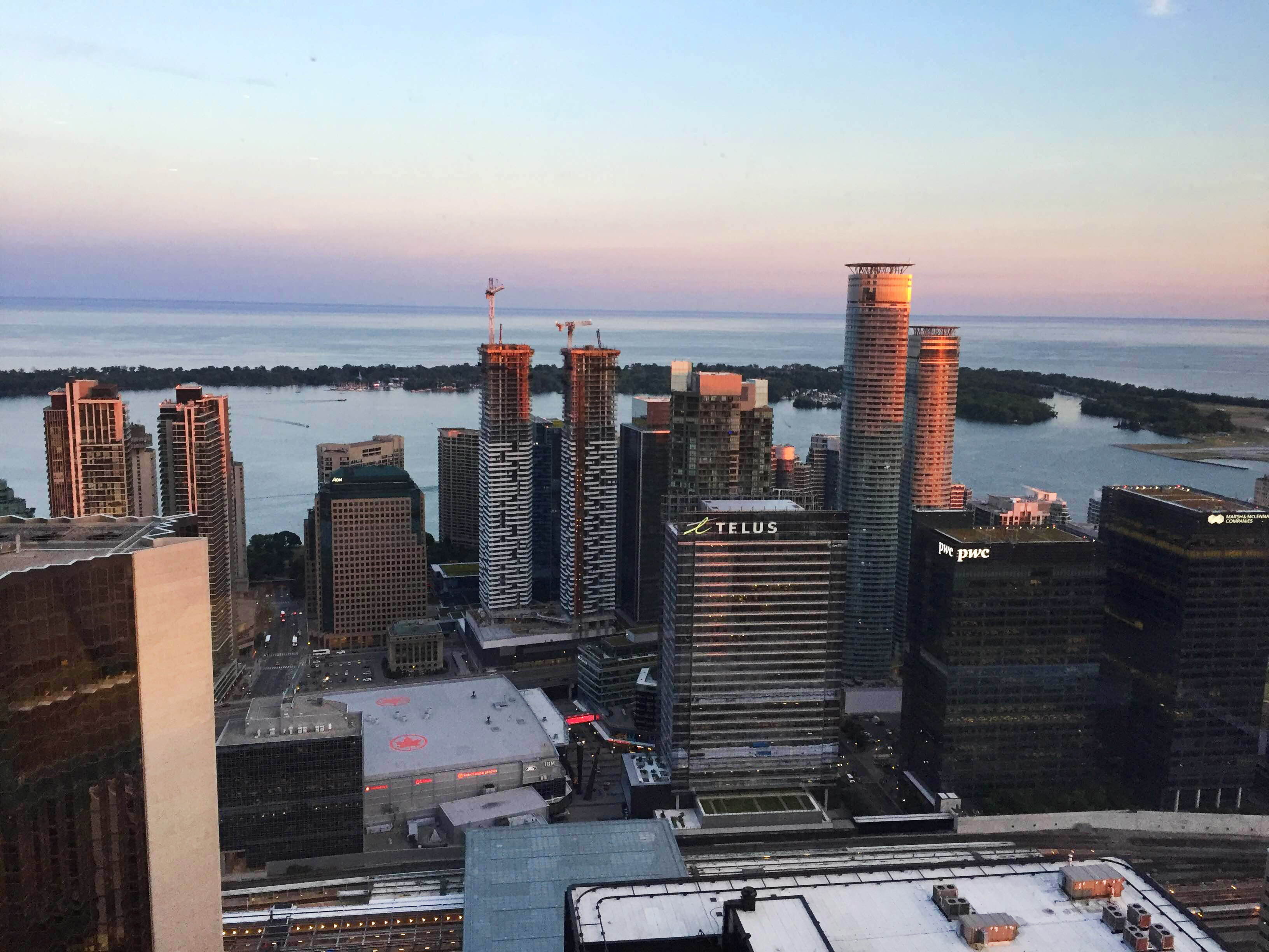 Throwback Thursday: South Core Sunset via Canoe | UrbanToronto