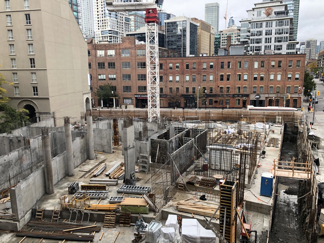 Ground Level Taking Shape for 29-Storey 75 on The Esplanade | UrbanToronto