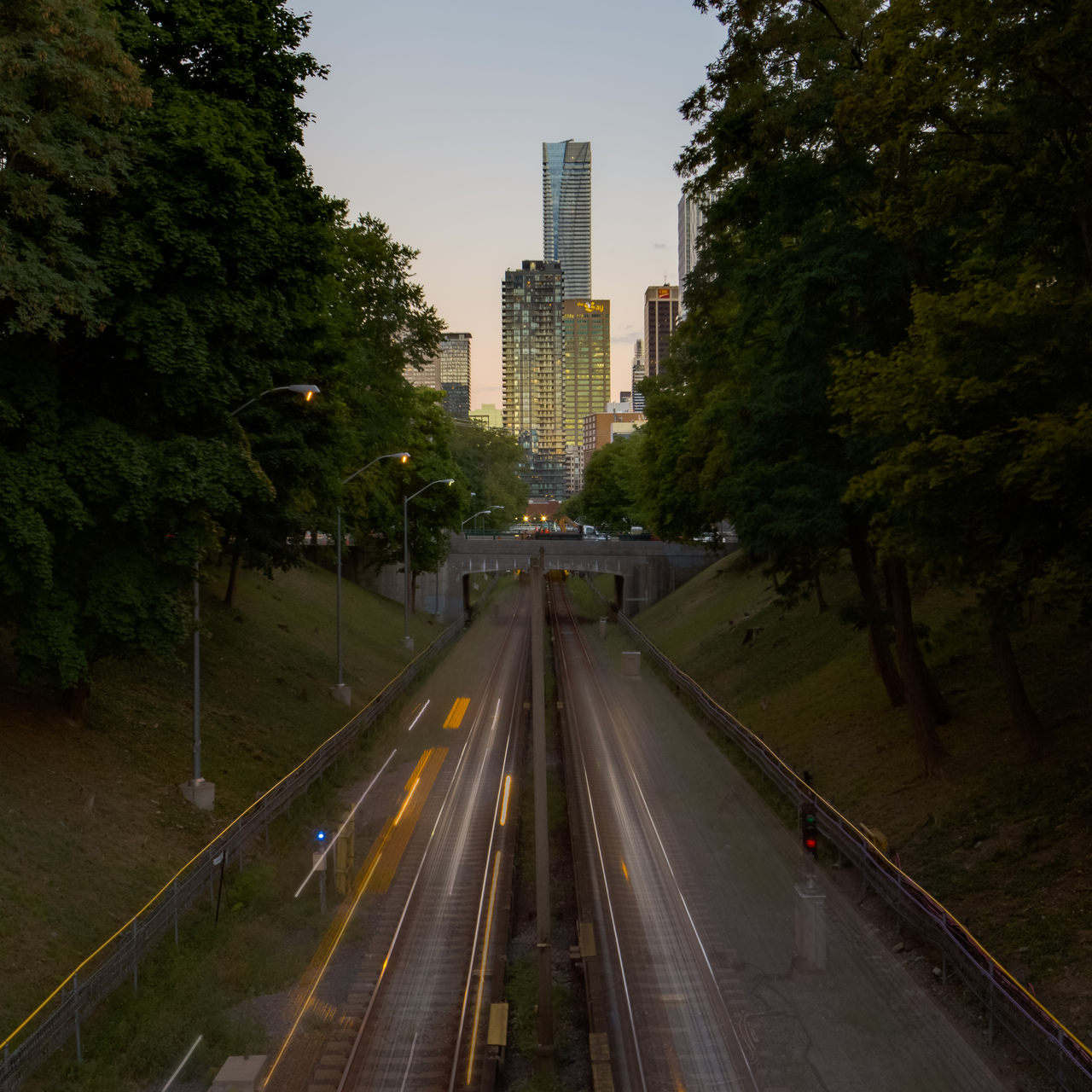 Line 1 Subway Tracks and Bloor-Yorkville Skyline | UrbanToronto
