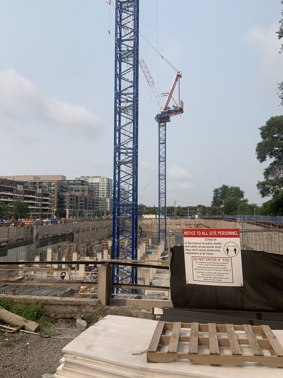Below-Grade Work at Nordic Condos Advances with Second Crane | UrbanToronto