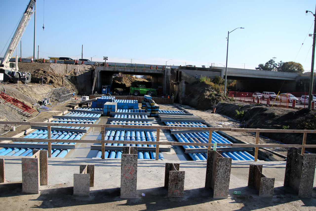 Underpass Below QEW Latest Hurontario LRT Construction Milestone ...