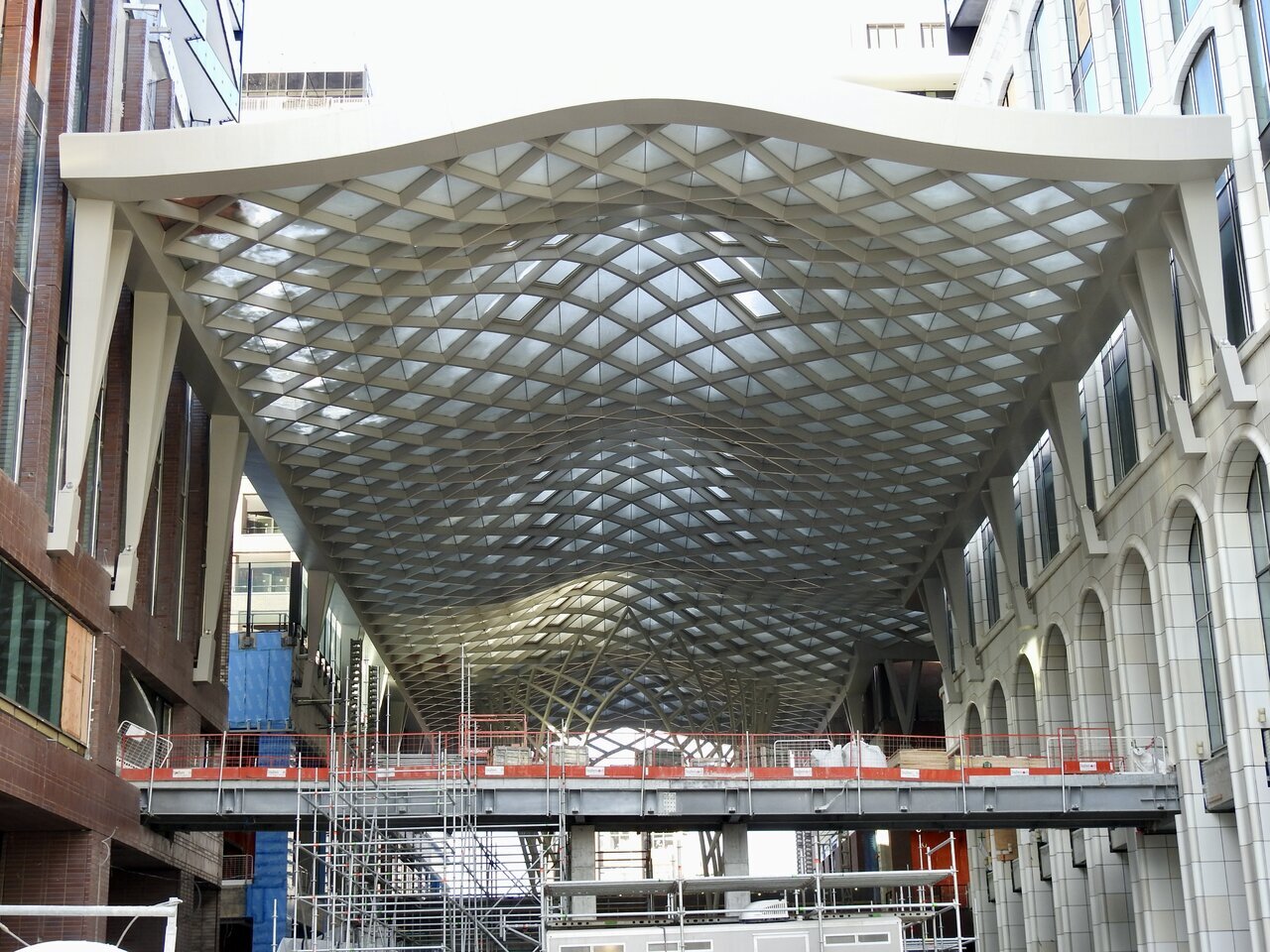 Scaffolding Removed from Canopy as Retail Galleria at The Well ...