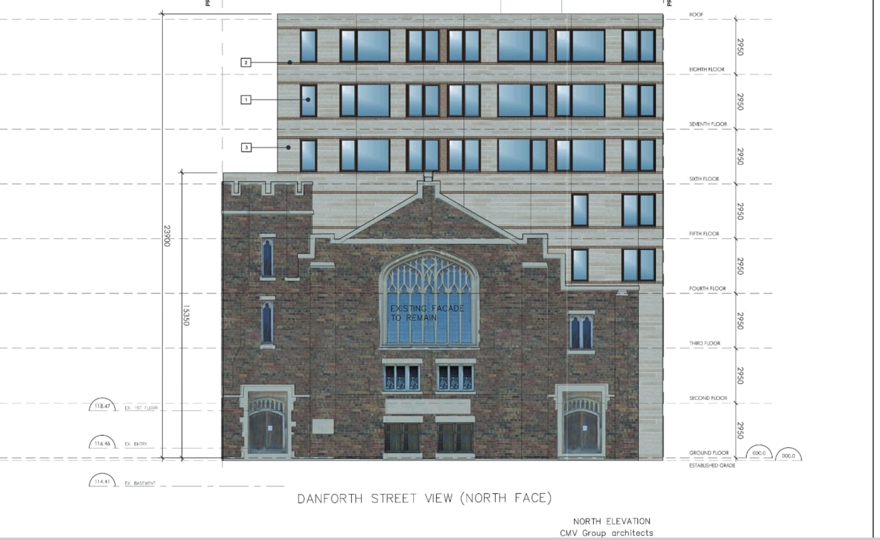 Affordable Housing Addition Proposed for Danforth Church | UrbanToronto