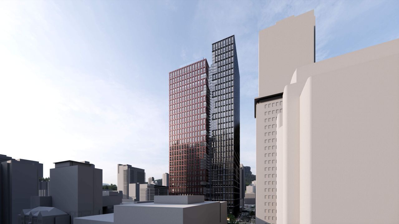 Resubmission Reduces Dual Towers' Impact on City Hall Views | UrbanToronto