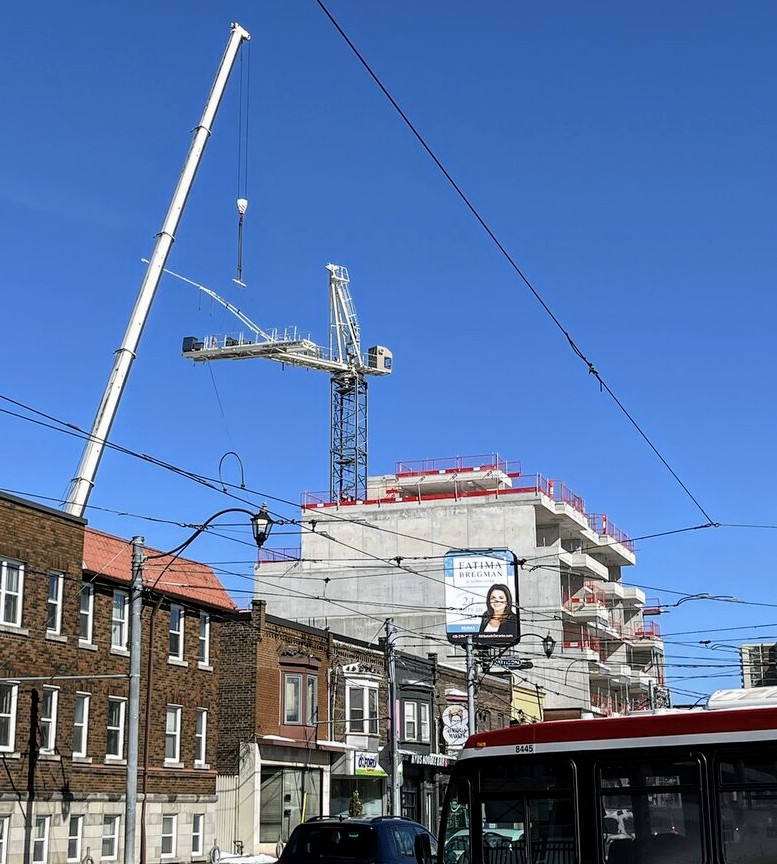 Tower Crane Comes Down for Nahid on Broadview | UrbanToronto