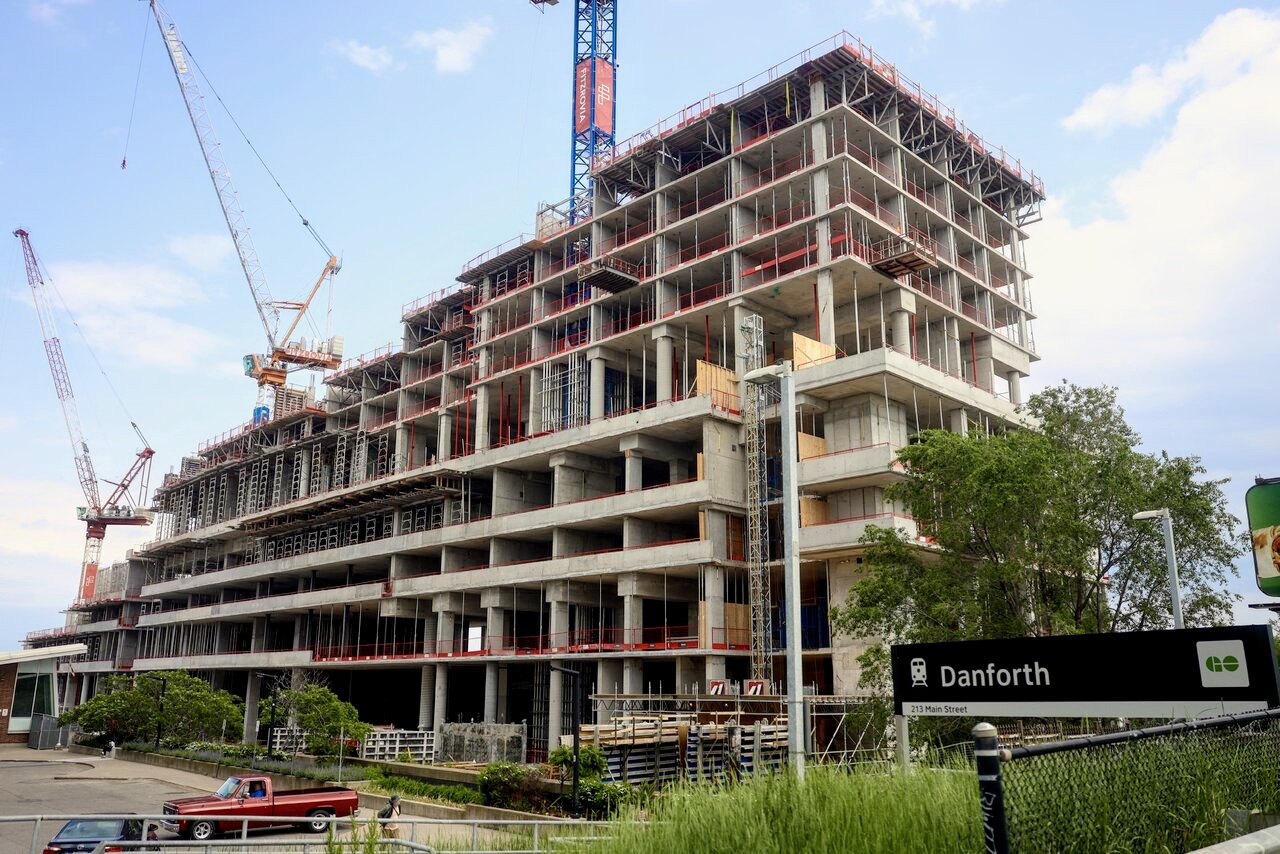 Rushden Station Rises Next to Danforth GO | UrbanToronto